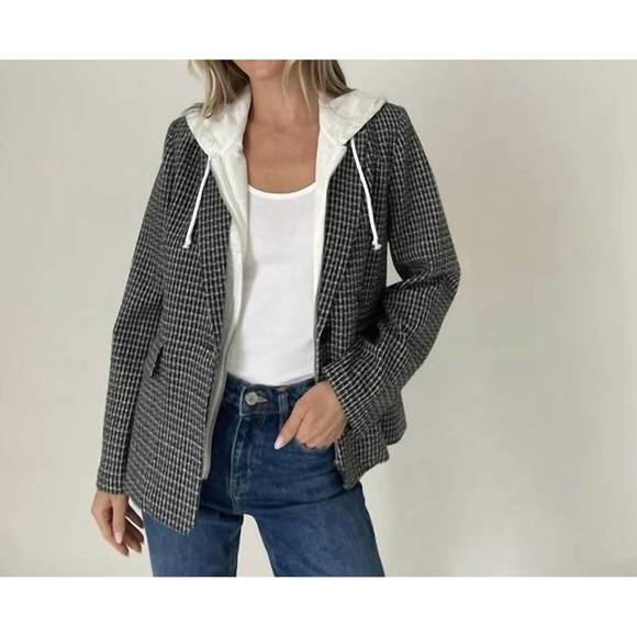 Six/Fifty | Jackets & Coats | New Sixfifty Drew Blazer Tweed In Black ...